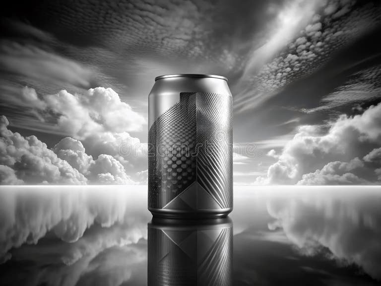 Monochrome Beer Can Box a Futuristic Macro Explores Floating 3D Objects ...