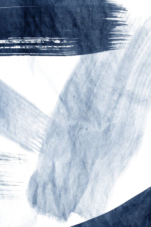 Monochrome Blue Ink Wash Gentle Gradient Background with Splash Drip ...