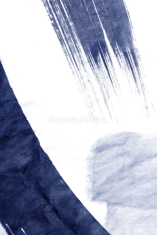 Monochrome Blue Ink Wash Gentle Gradient Background with Splash Drip ...