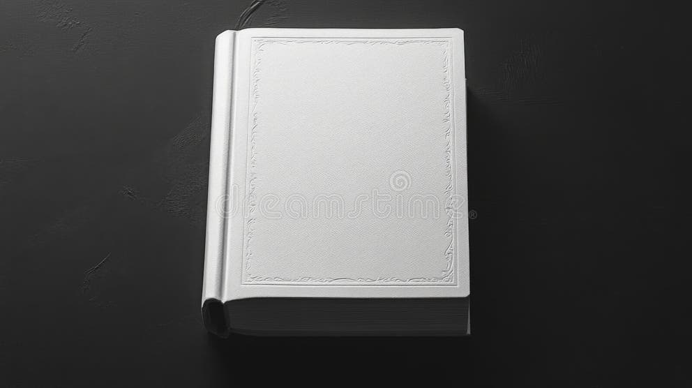 Monochrome Book on Dark Background Stock Illustration - Illustration of ...