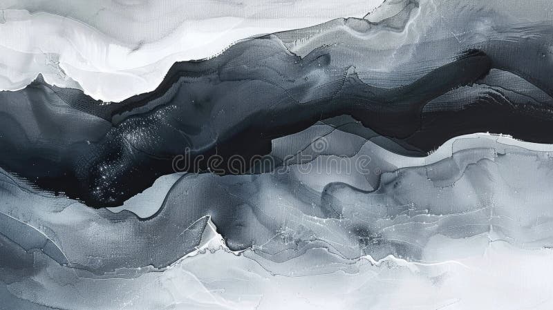 Monochrome Brush Strokes Create Bold, Artistic Visual Expression with ...