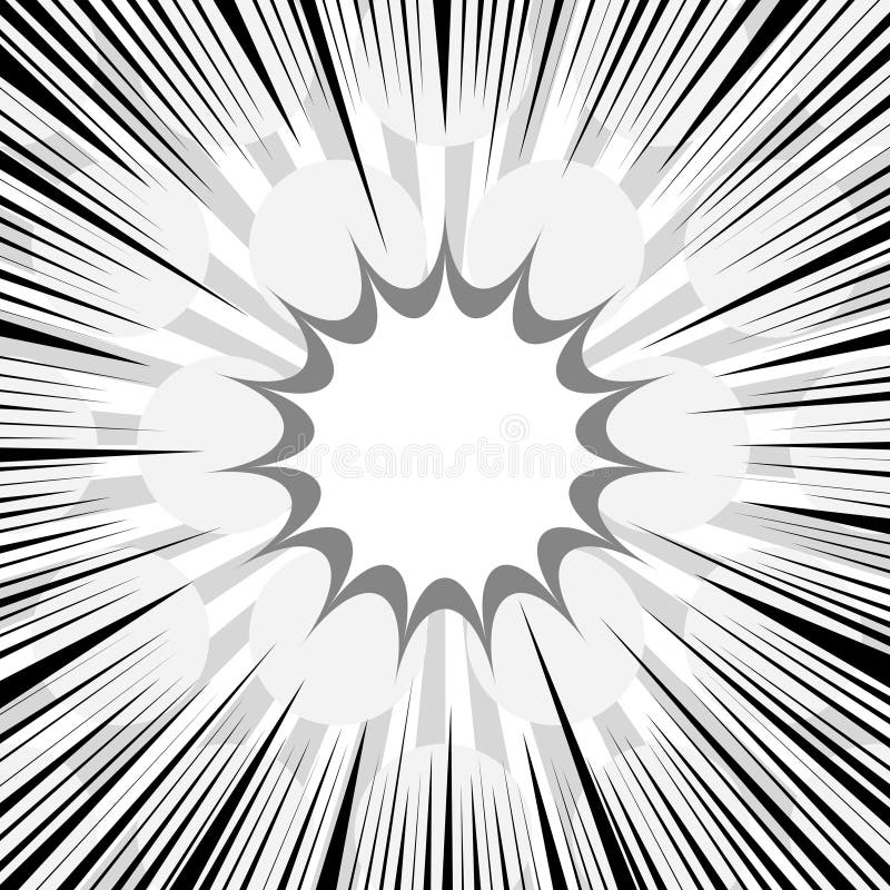 Monochrome Burst and Explosion Comic Concept Stock Vector ...