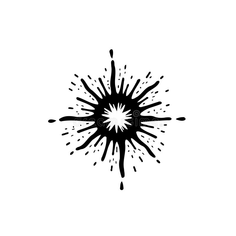 Monochrome Burst Pattern with Radiating Lines and Central Void Space ...
