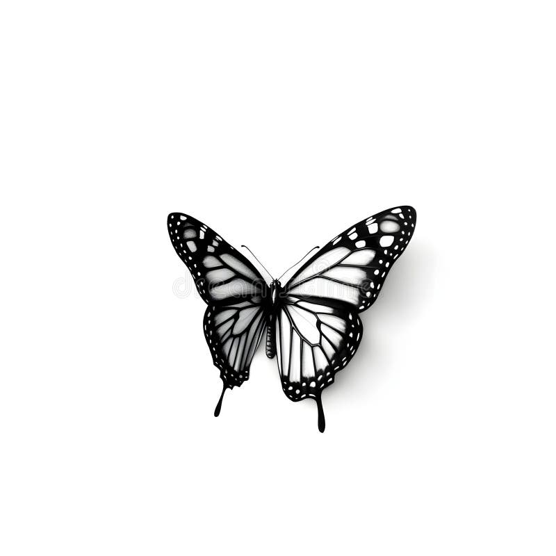 Monochrome Butterfly stock illustration. Illustration of black - 361500622