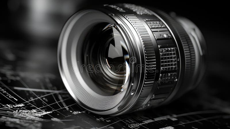 Monochrome Camera Black and White Stock Illustration - Illustration of ...