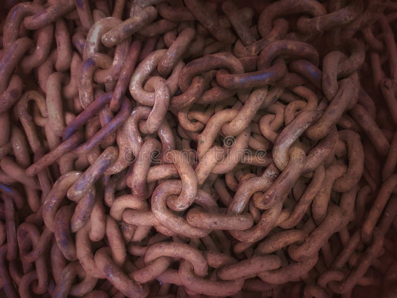 MONOCHROME CHAIN CORROSION stock image. Image of crop - 254941039