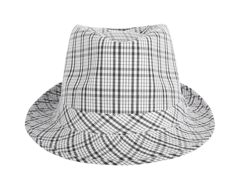Monochrome Checked Hat for the Summer on an Isolated Background Stock ...