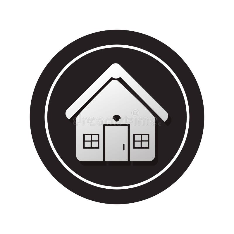 Circular Button Facade House Icon Design Stock Illustrations – 16 ...