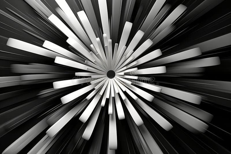 Monochrome Circular Design Vector Graphic with Intricate Black and ...