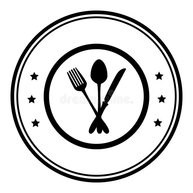 Circular cutlery design stock vector. Illustration of menu - 28163935