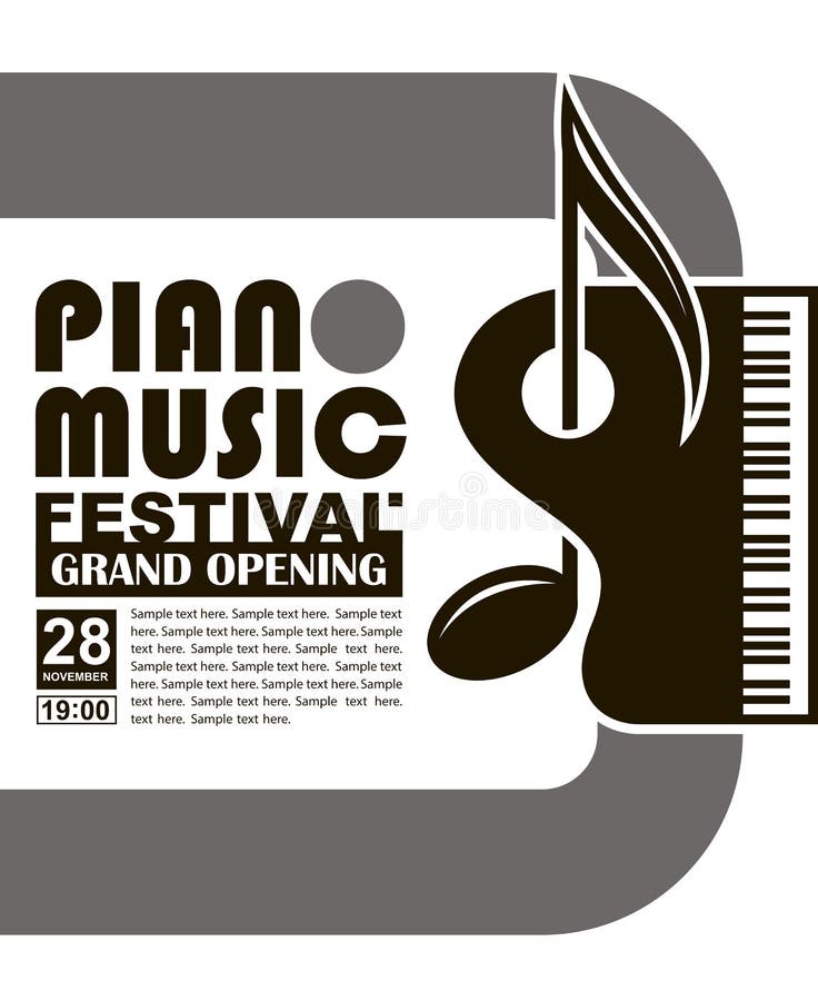 Classical concert poster stock vector. Illustration of placard - 131999828