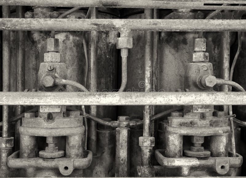 Close Up of the Engine and Chrome Exhaust Pipe of a Vintages Custom ...