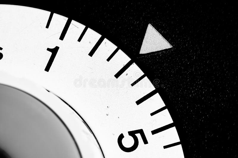 Monochrome Close-up of an Old Analog Laboratory Timer Set To Three ...