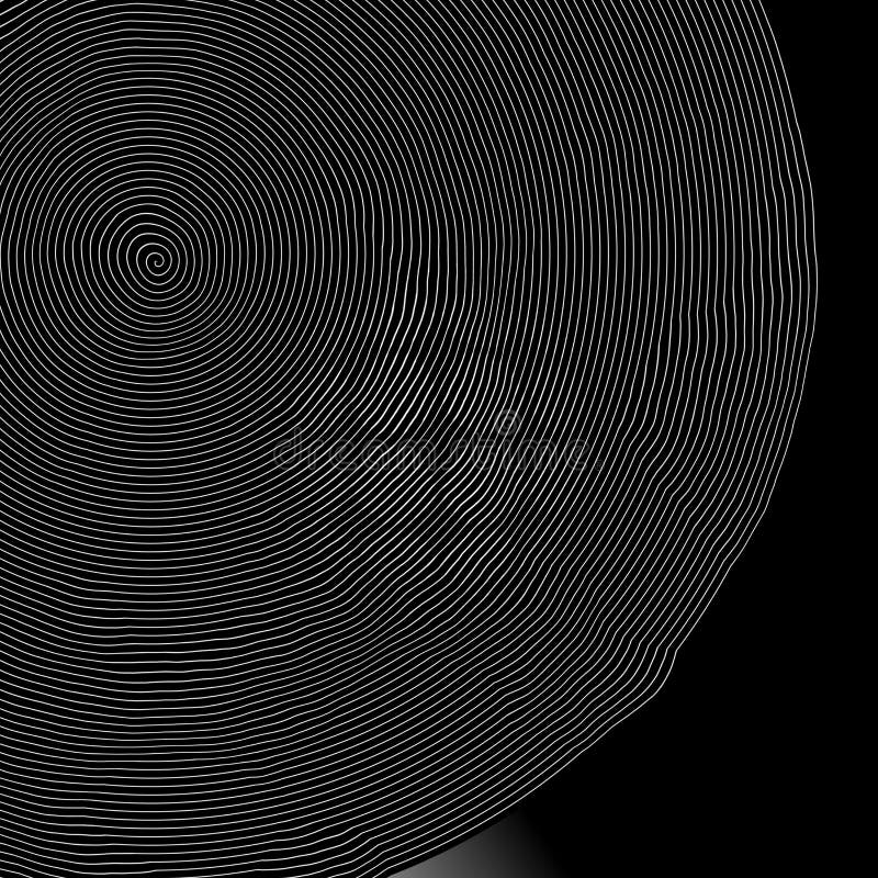 Monochrome Concentric Circles Optical Illusion of Striped Geometric ...