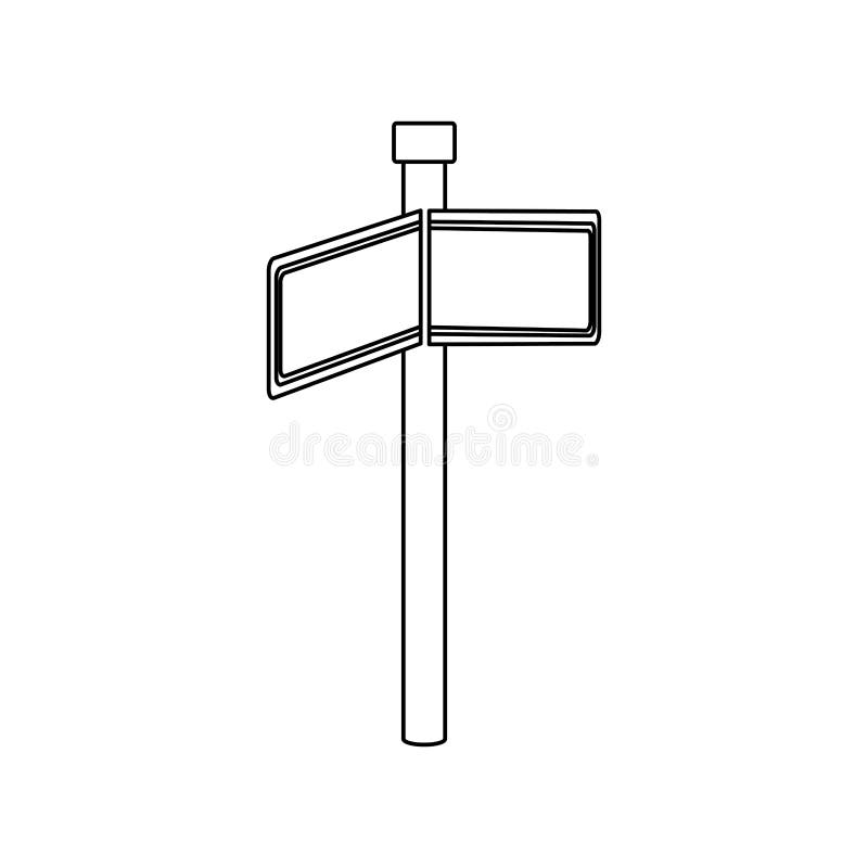 Monochrome Contour with Rectangle Shape with Metal Pointer Direction in ...