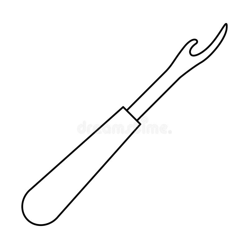 Monochrome Contour Seam Ripper Tool Stock Illustration - Illustration ...