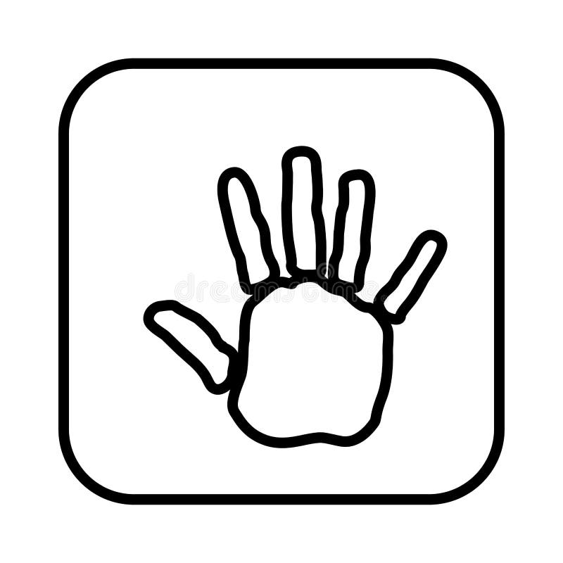 Handprint Icon Vector. Hand Illustration Sign. Hand Print Symbol or ...