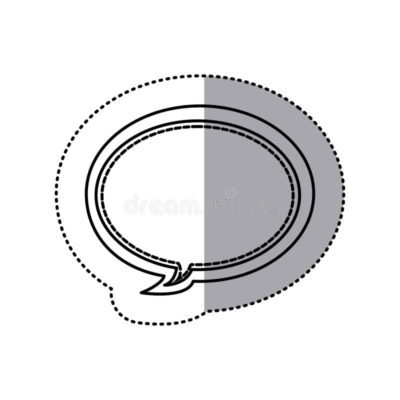 Monochrome Oval Callout for Dialogue in Pop Art Stock Vector ...