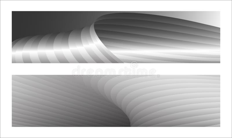 Monochrome Cover Design, Abstract Background. Wavy Silver Parallel ...