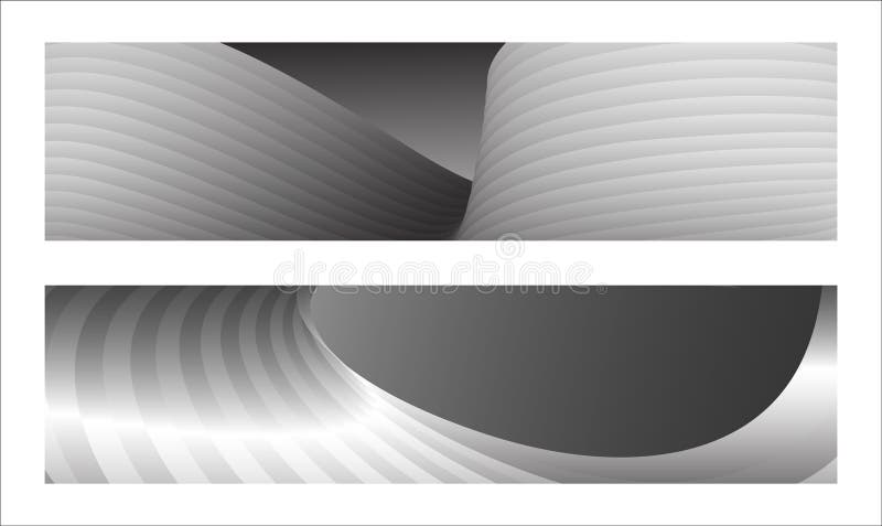 Monochrome Cover Design, Abstract Background. Wavy Silver Parallel ...