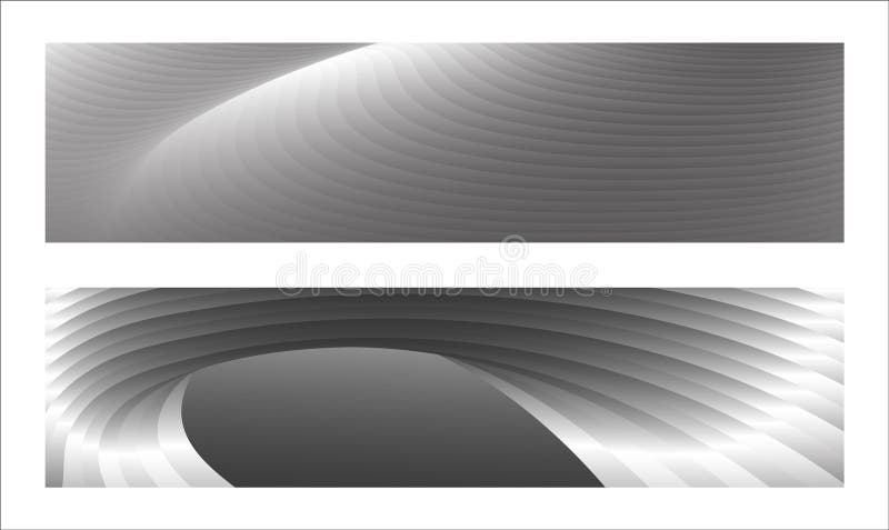 Monochrome Cover Design, Abstract Background. Wavy Silver Parallel ...