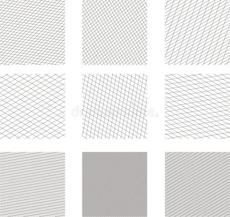 Monochrome Cross-hatching Background Illustration Set Stock Vector ...