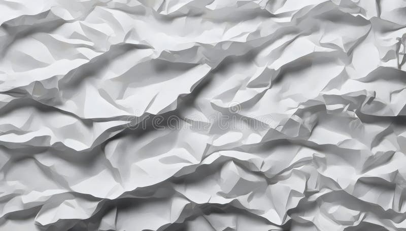 Monochrome Crumpled Paper Texture Stock Illustration - Illustration of ...