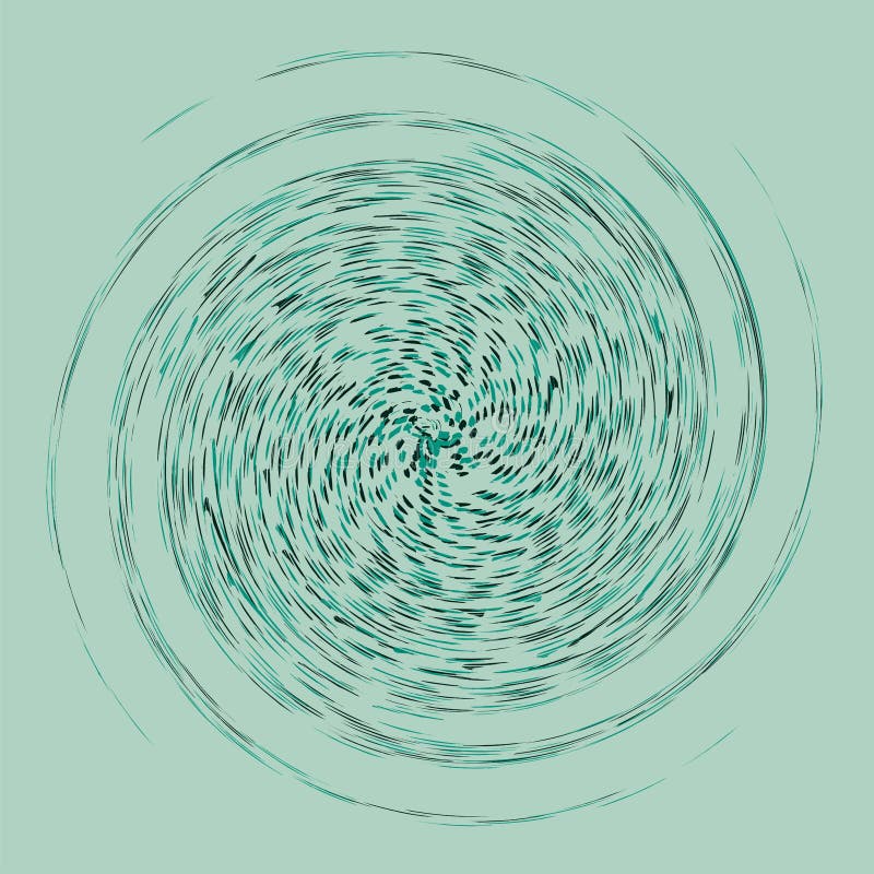 Monochrome Cyclic, Cycle Concentric Rings. Revolved Spiral, Vortex ...