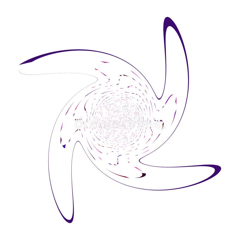 Monochrome Cyclic, Cycle Concentric Rings. Revolved Spiral, Vortex ...