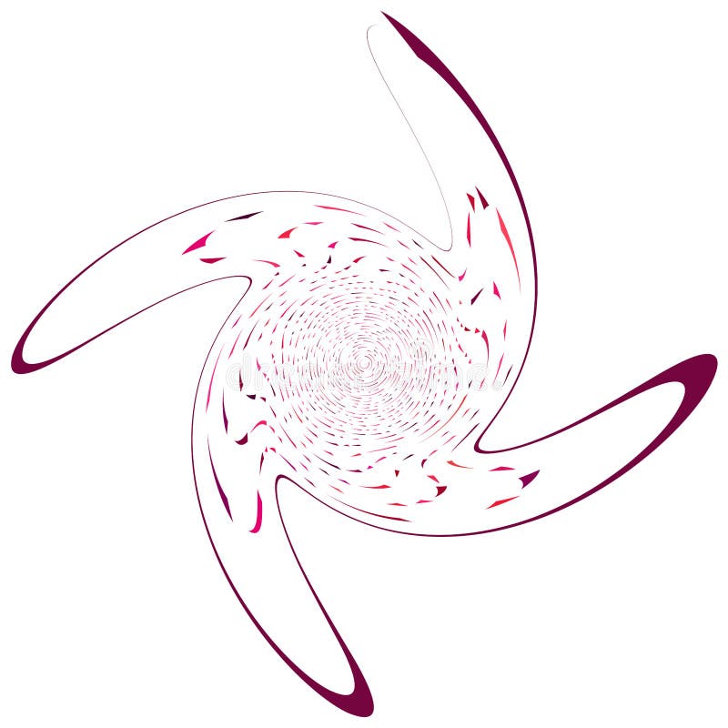 Monochrome Cyclic, Cycle Concentric Rings. Revolved Spiral, Vortex ...