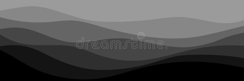 Monochrome Dark Wave Pattern Vector Illustration Stock Vector ...