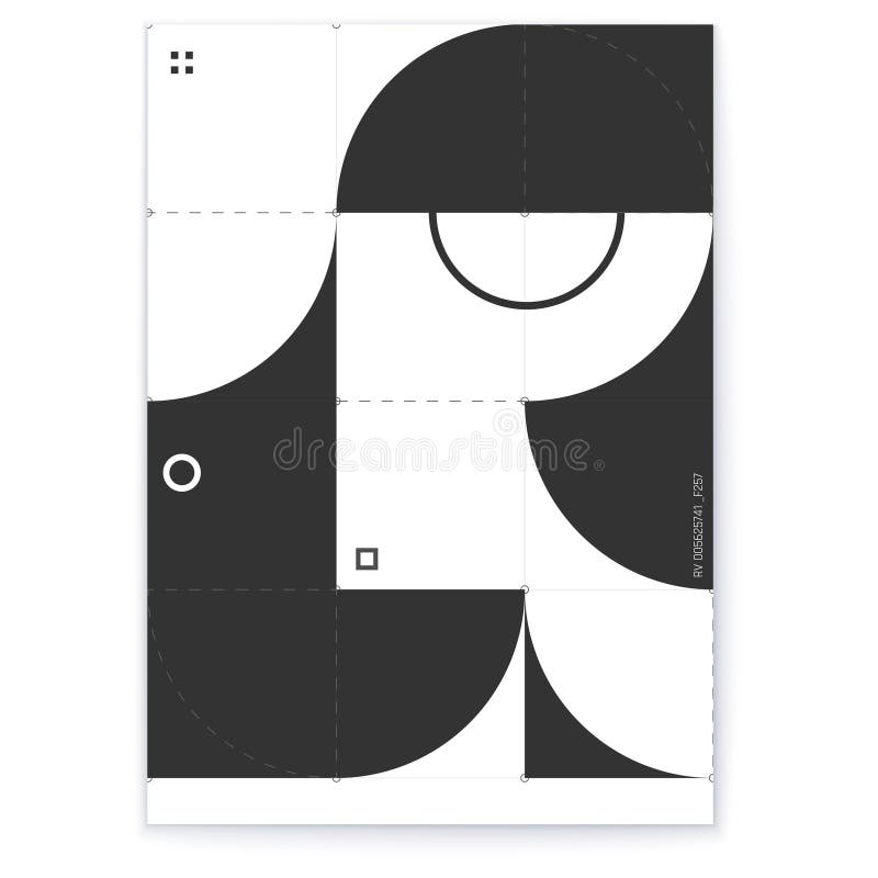 Monochrome Data Visualization Data Matrix Precision Shapes And Grid