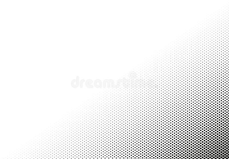 Monochrome Dot Pattern. Black White Wave Gradation Frame. Duotone Fade ...