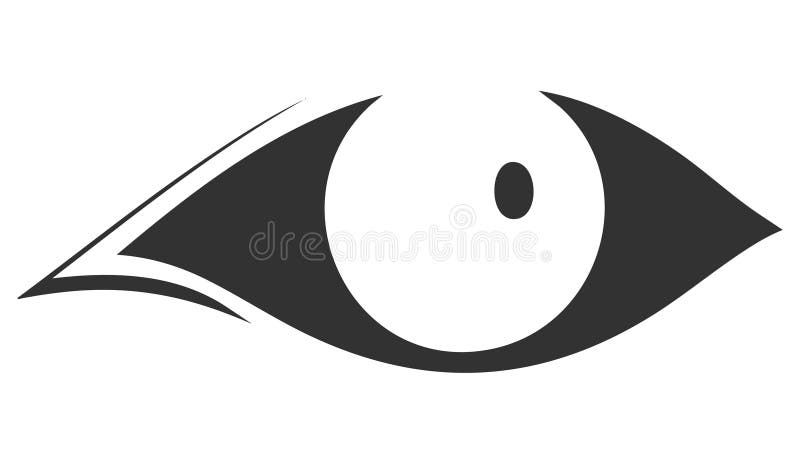 Abstract Eye Symbol with Decorative Spikes and Circular Pattern. Stock ...