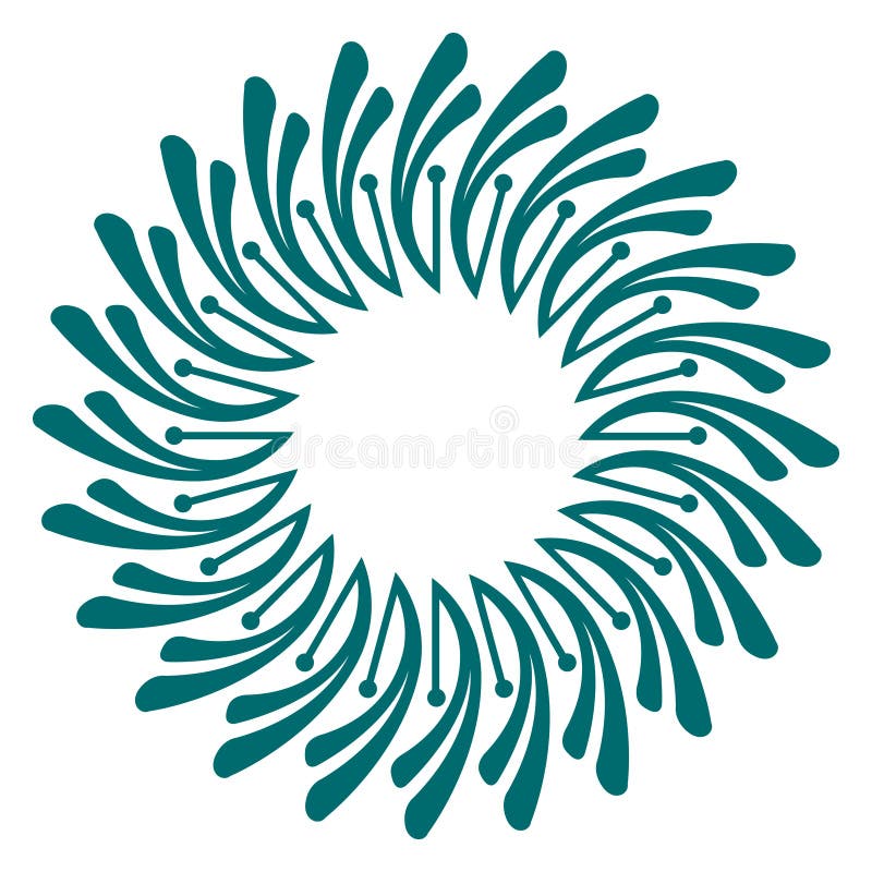 Monochrome Fan Shape Artistic Element Stock Vector - Illustration of ...