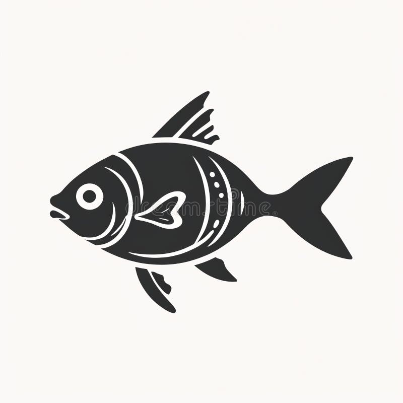 Monochrome Fish Icon Set Minimalist Vector Illustrations in Greyscale ...