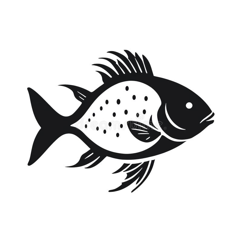 Monochrome Fish Icon Set Minimalist Vector Illustrations in Greyscale ...