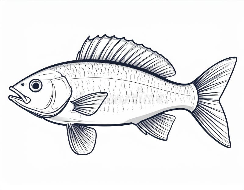 Fish Tail Monochrome Sketch Stock Illustrations – 1,572 Fish Tail ...