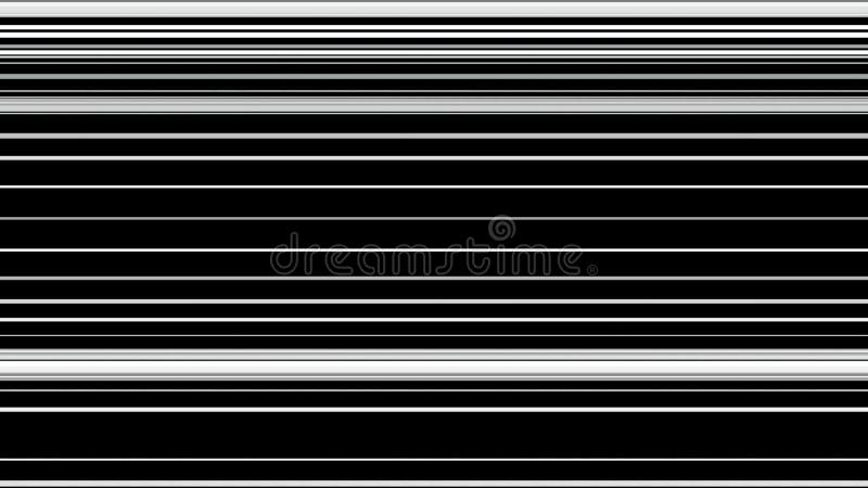 Monochrome Flashing Neon Lines in Many Horizontal Straight Rows Flowing ...