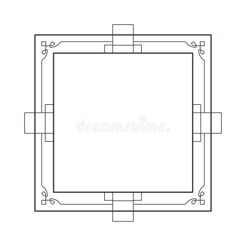 Monochrome frame abstract stock vector. Illustration of template ...