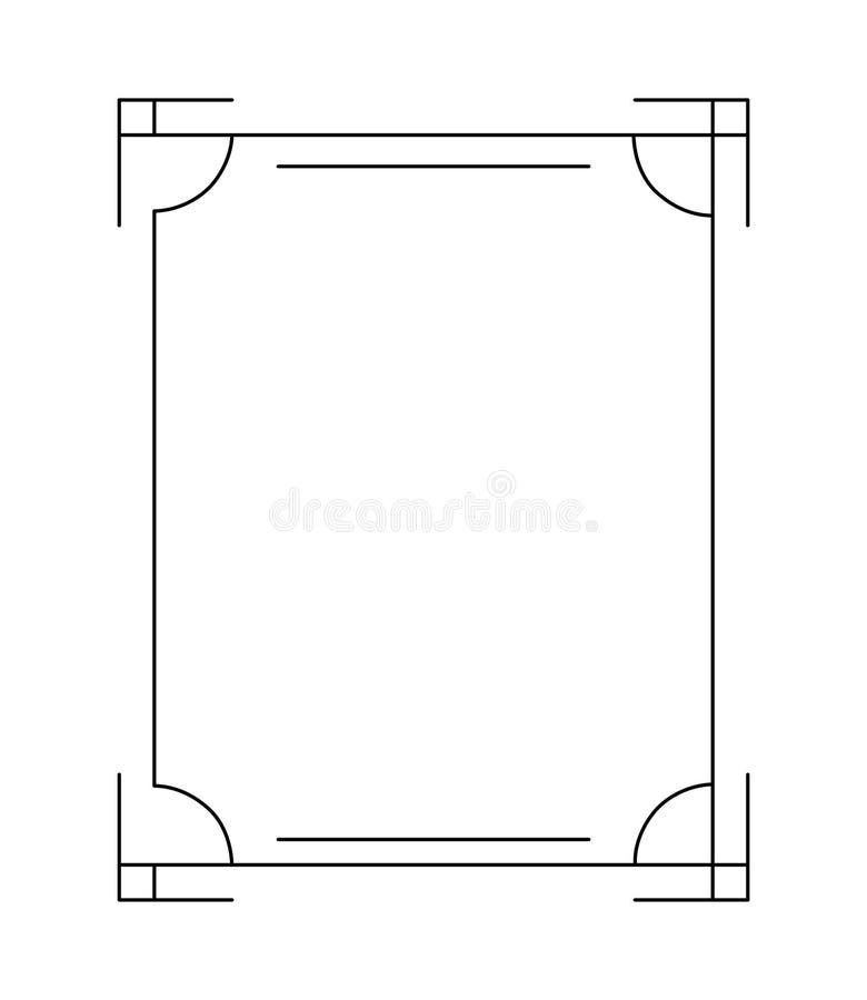 Monochrome frame design stock vector. Illustration of linear - 357599413