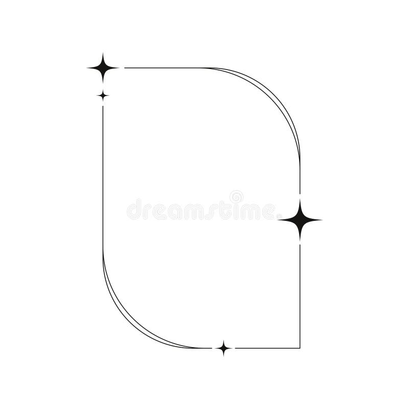 Monochrome frame lineal stock illustration. Illustration of decoration ...