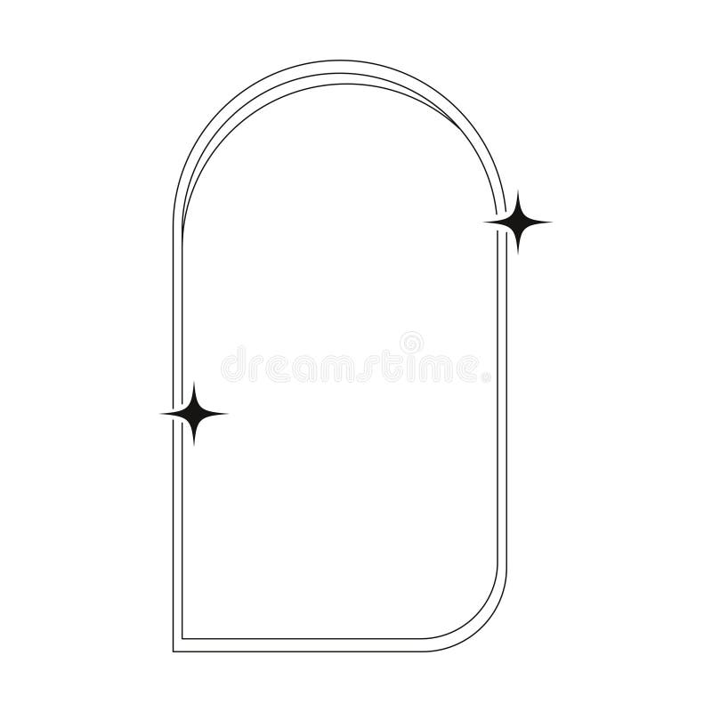 Monochrome Frame Linear Border Stock Vector - Illustration of line ...