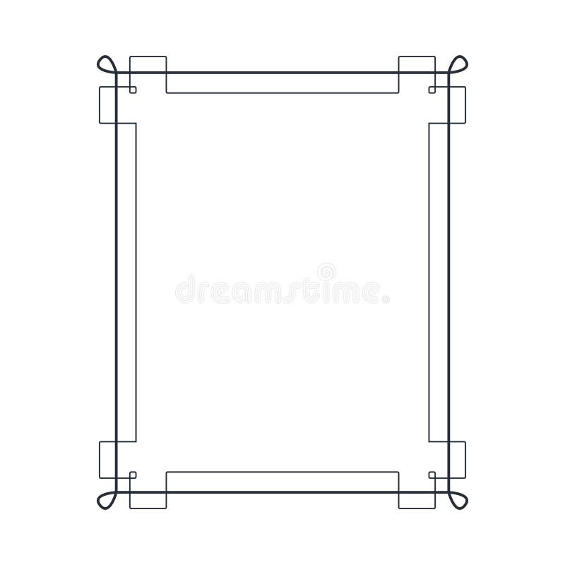 Monochrome frame linear stock vector. Illustration of modern - 357569485