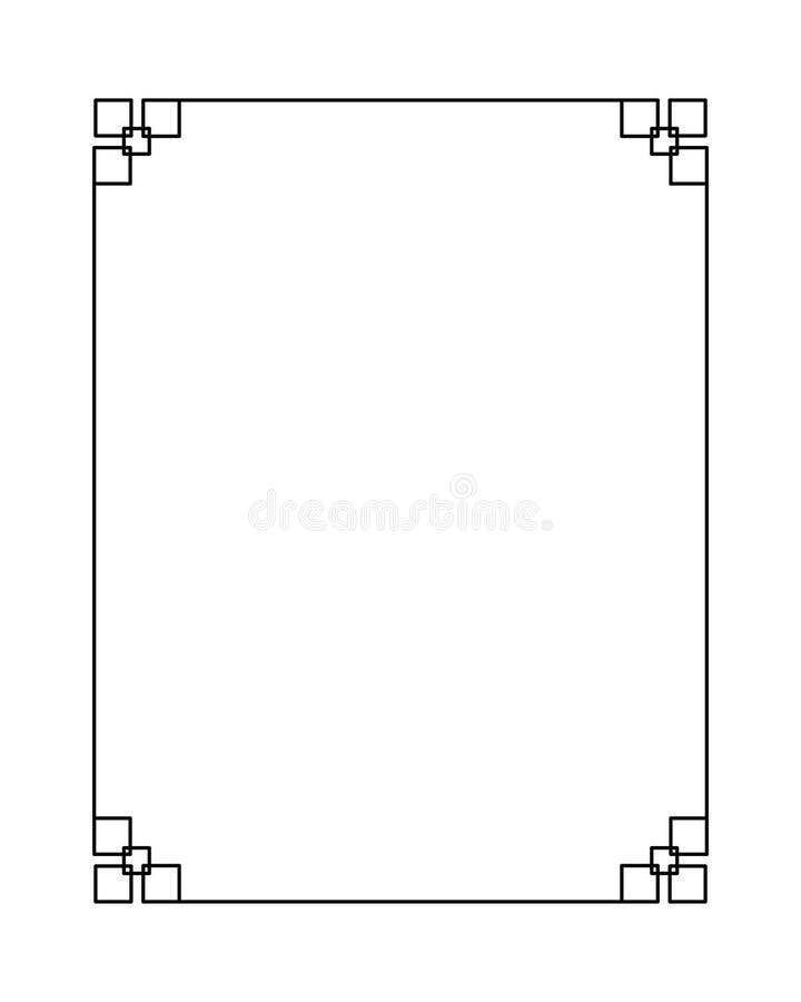 Monochrome frame simple stock illustration. Illustration of classic ...