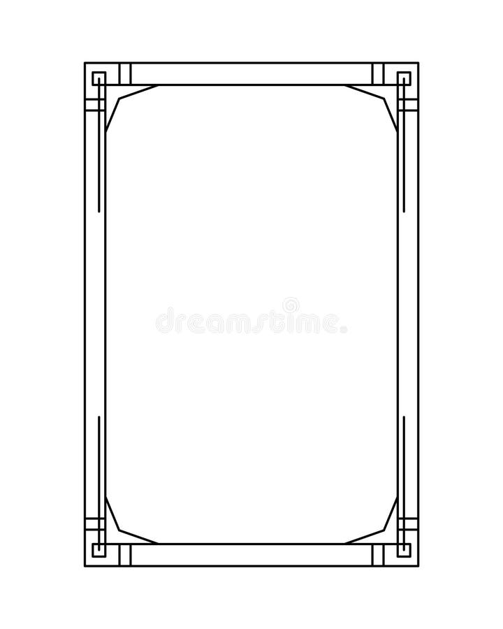 Monochrome Frame Square Isolated Stock Illustration - Illustration of ...