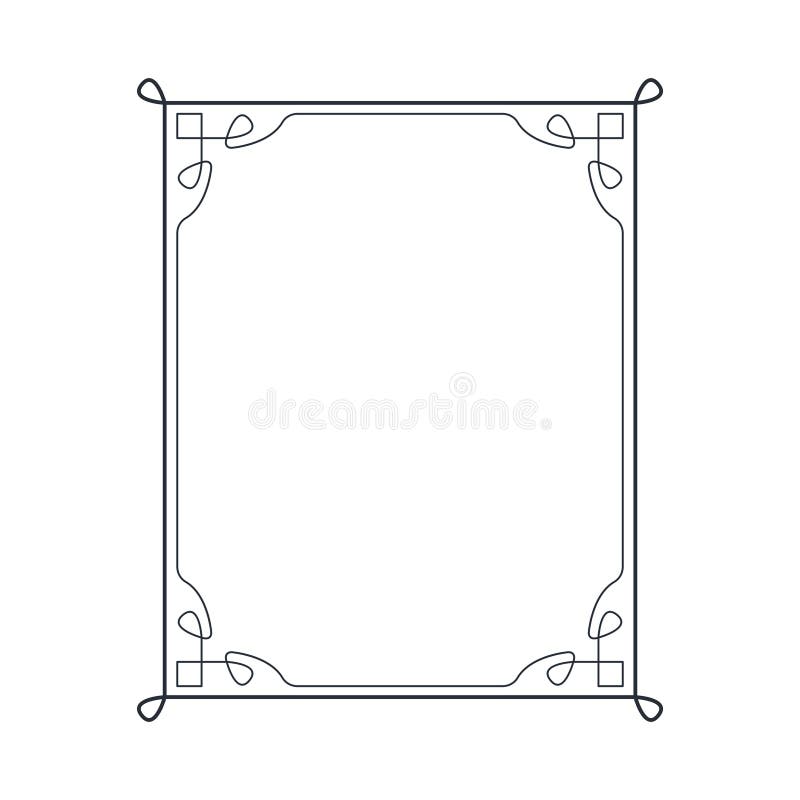Monochrome Frame Square Shape Stock Vector - Illustration of monochrome ...