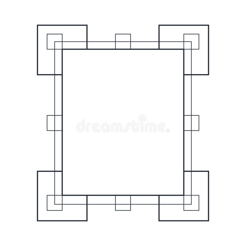Monochrome frame template stock vector. Illustration of geometry ...