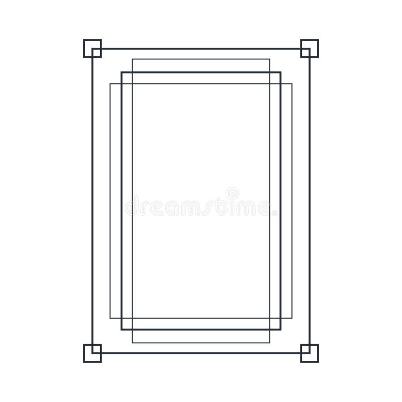 Monochrome frame template stock vector. Illustration of frame - 357569919