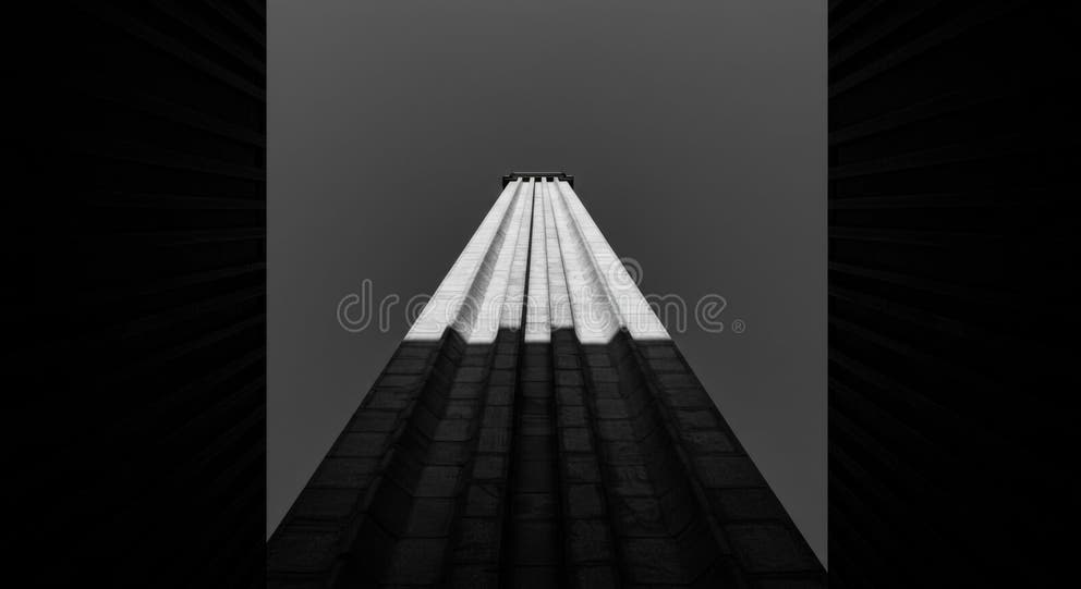 Monochrome Geometric Architecture: Vertical Lines and Stone Texture ...